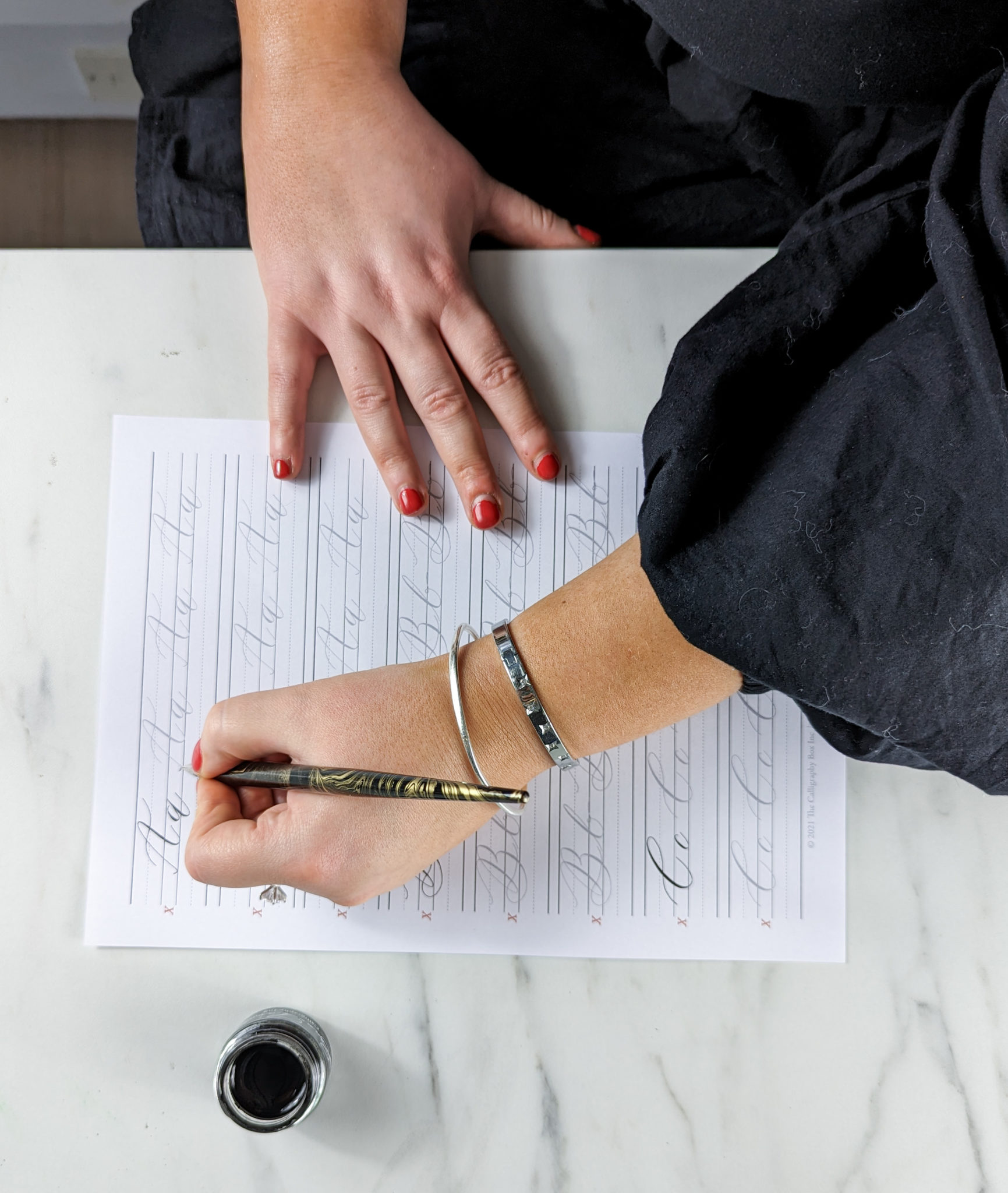 Yes, lefties can write calligraphy too! - thecalligraphybox.com